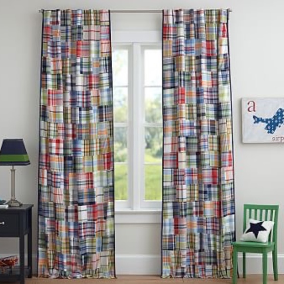 Pottery Barn Kids | Accents | Pottery Barn Kids Madras Curtain Panels ...